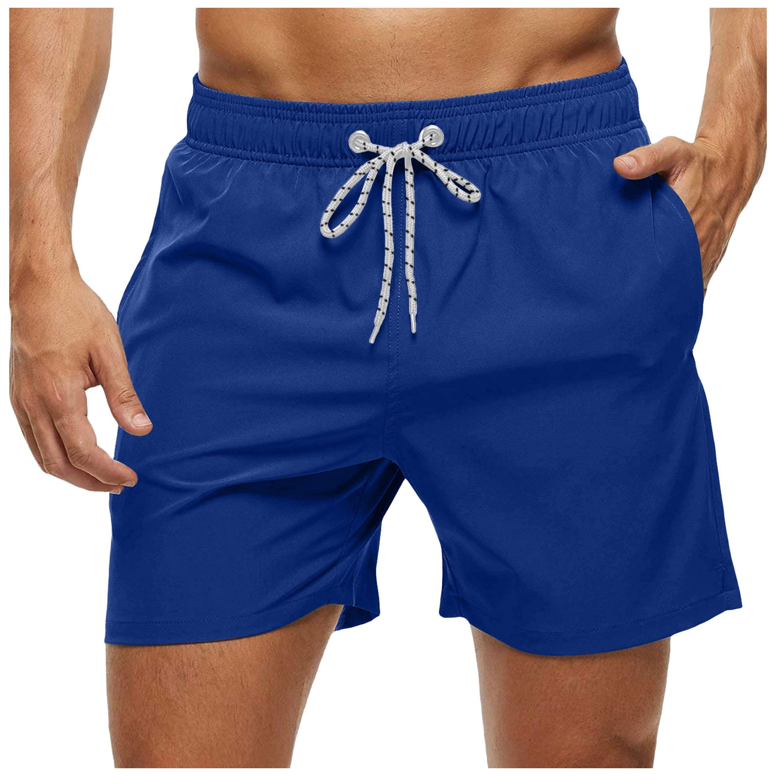 Sksloeg Swim Trunks Men Fast-Drying Stretch Beach Shorts 5 Inch Inseam ...