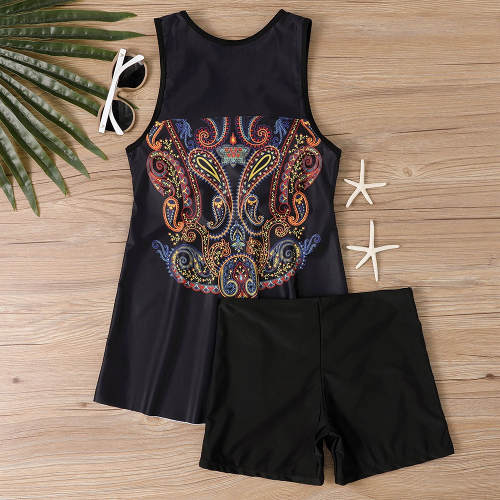 Sksloeg Two Piece Swimsuits for Women Swim Tank Top Bathing Suits with ...