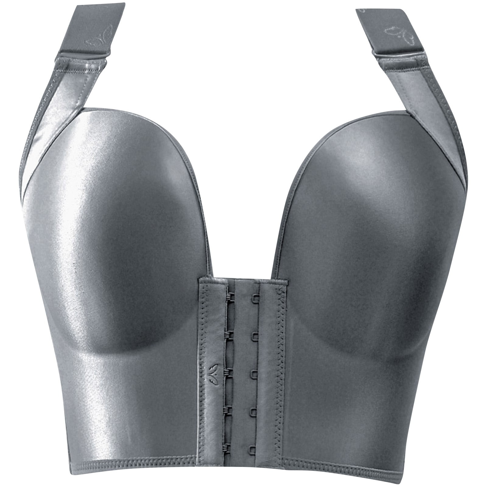 Sksloeg Women's Full Coverage Front Close Wirefree Back Support Posture ...