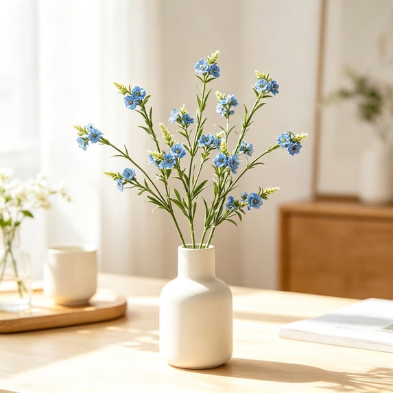 Sktrjpolfis Blue Artificial Spring Plum Blossom Branch 18.9in Fake ...