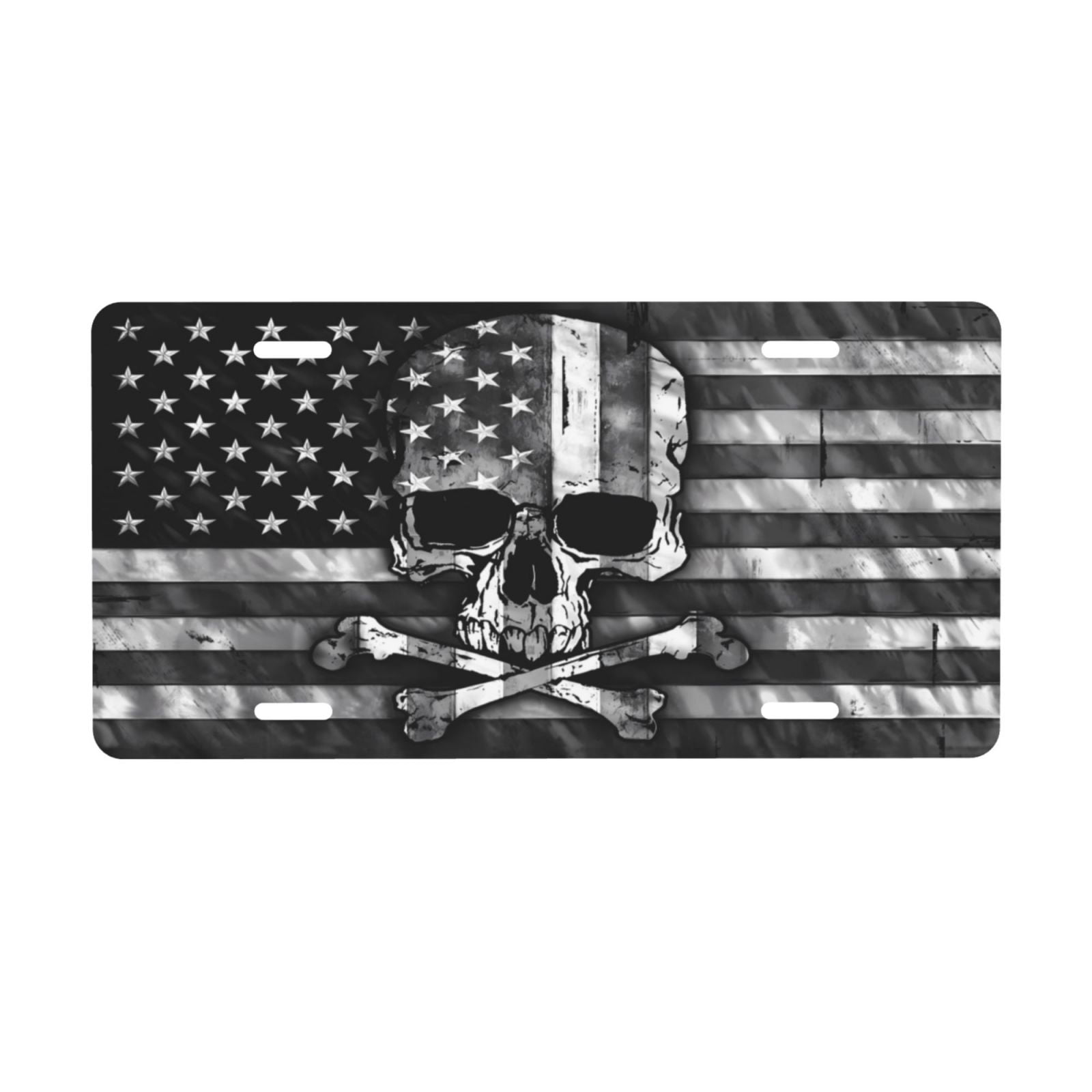 Skull And Crossbones License Plate Front Metal Car Plate 6×12 Inch ...