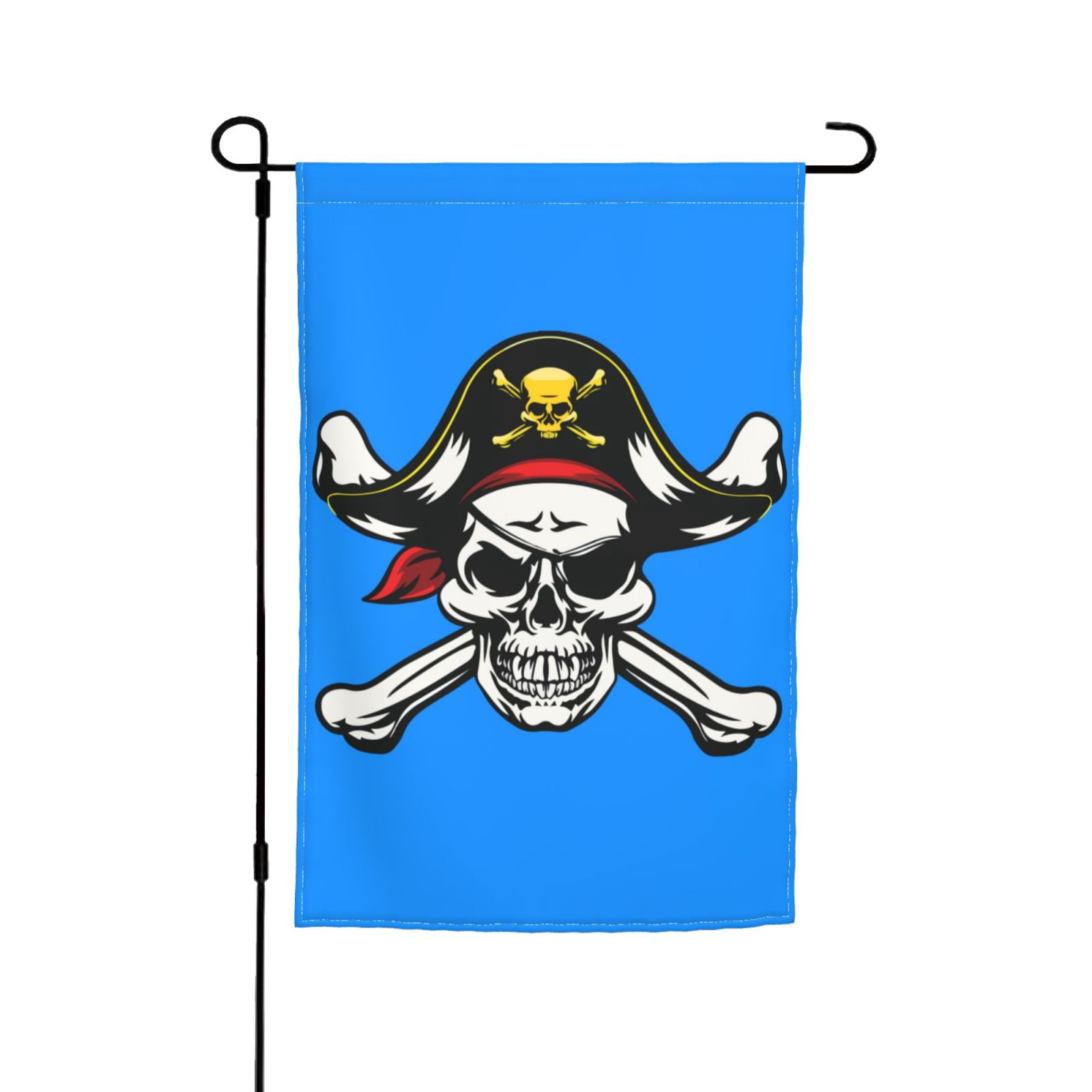 Skull And Crossbones Pirate Double Garden Flags 12x18 Inch Suitable For ...
