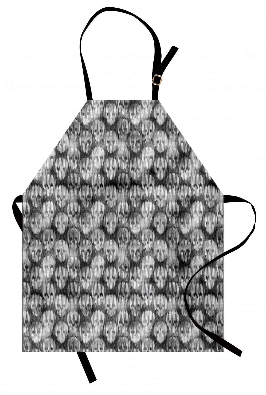 Skull Apron Knitting Chevron Texture With Brainpan Head Bone Ghostly ...