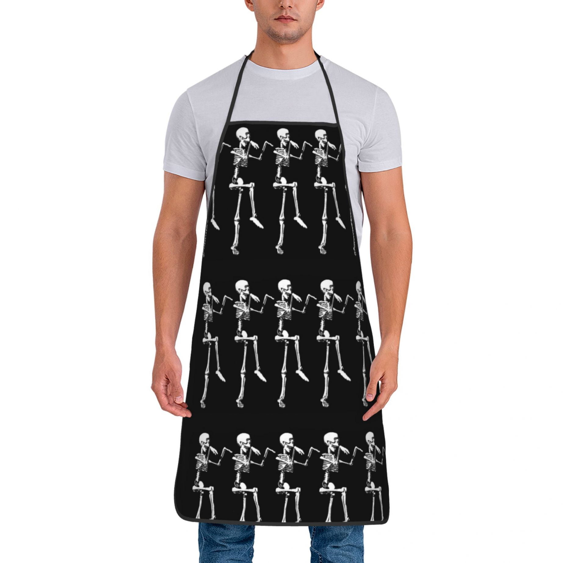 Skull Aprons for Women Men Waterproof Apron Kitchen Chef Cooking BBQ ...