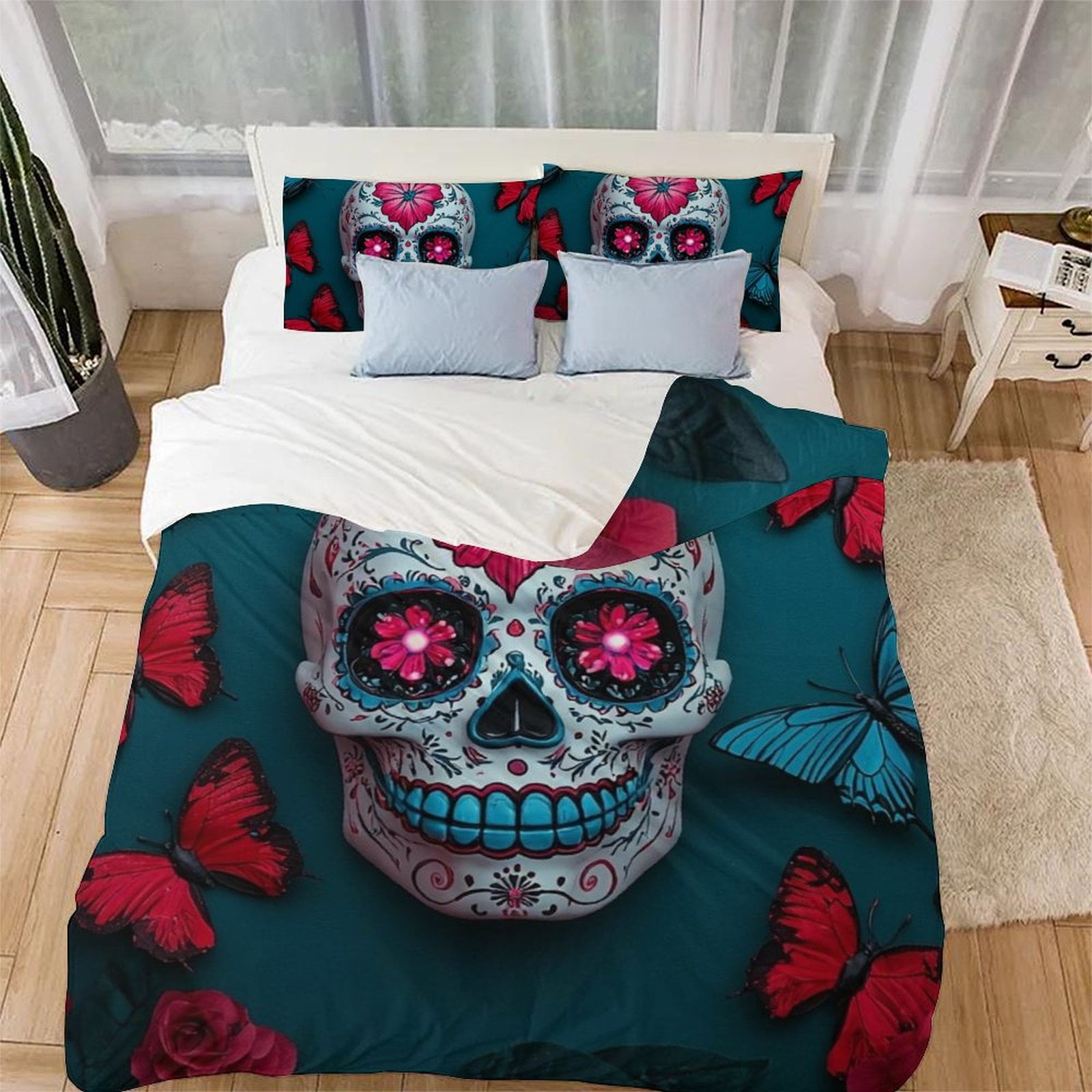 Skull Bedding Set 3D Printed Quilt Cover Comforter Covers Duvet Cover ...