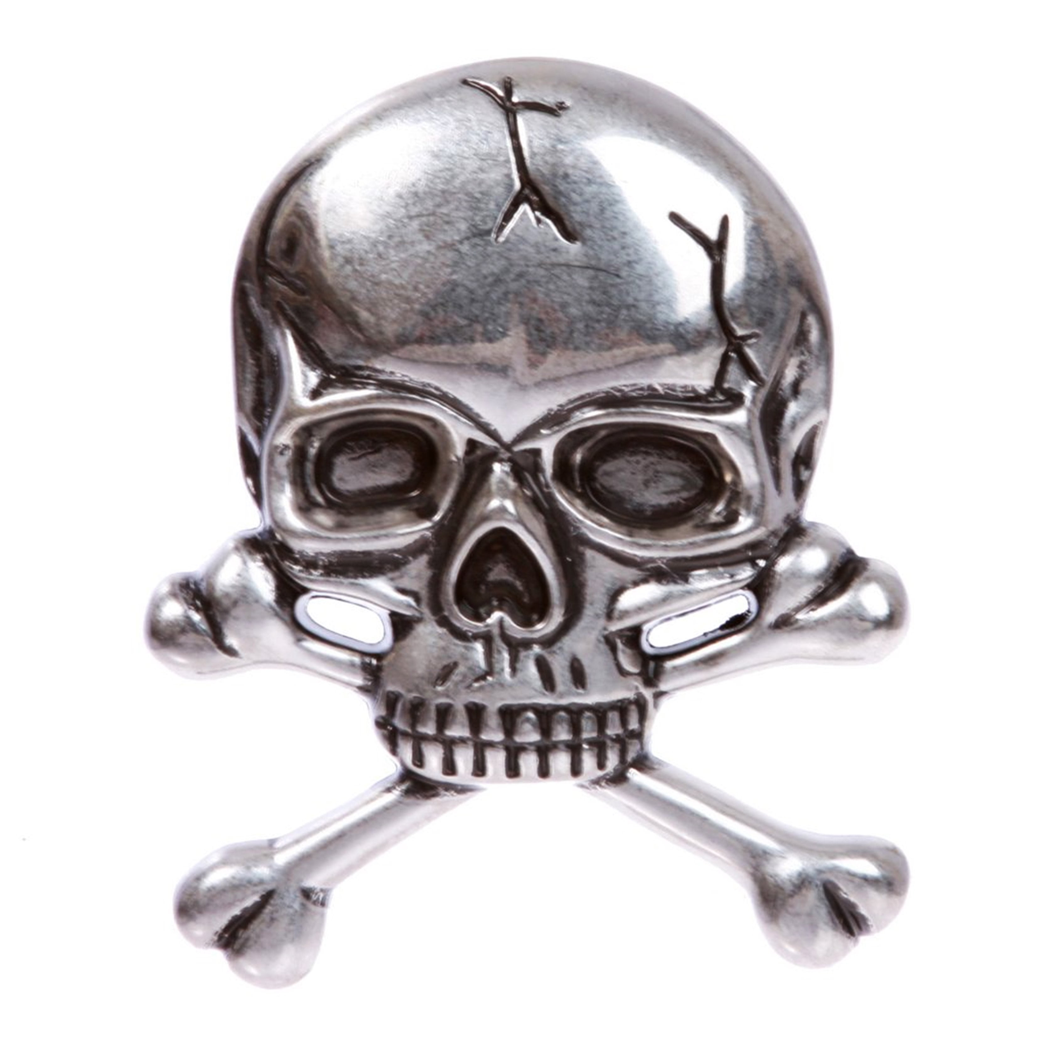 Buckles Zone Silver Skull Crossbones Belt Buckle, Skeleton Metal Horror ...