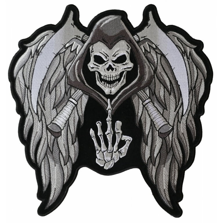 Skull Wings Motorcycle Patches