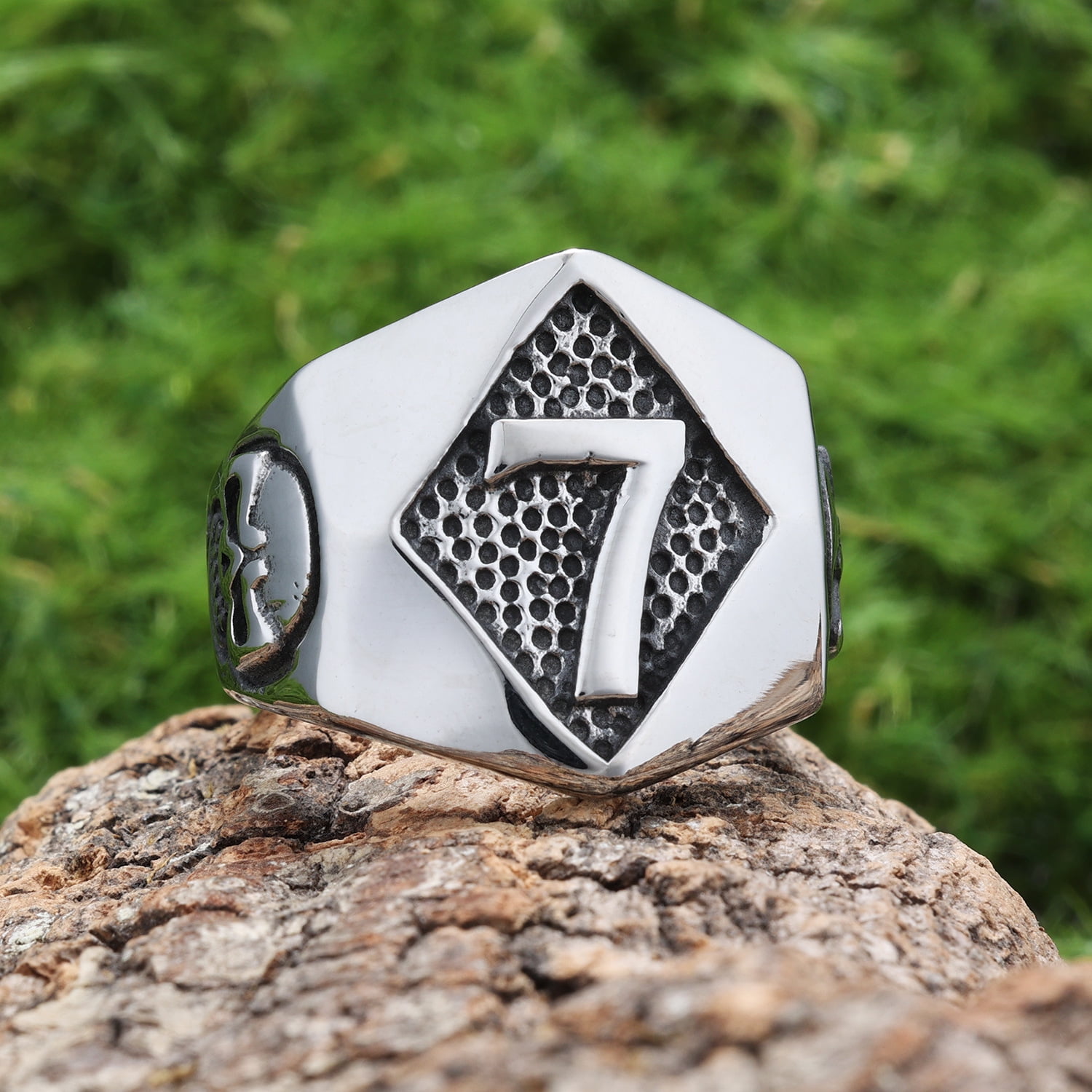 Skull Biker Ring 316L Stainless Steel Jewelry Punk Death Ring for Men ...
