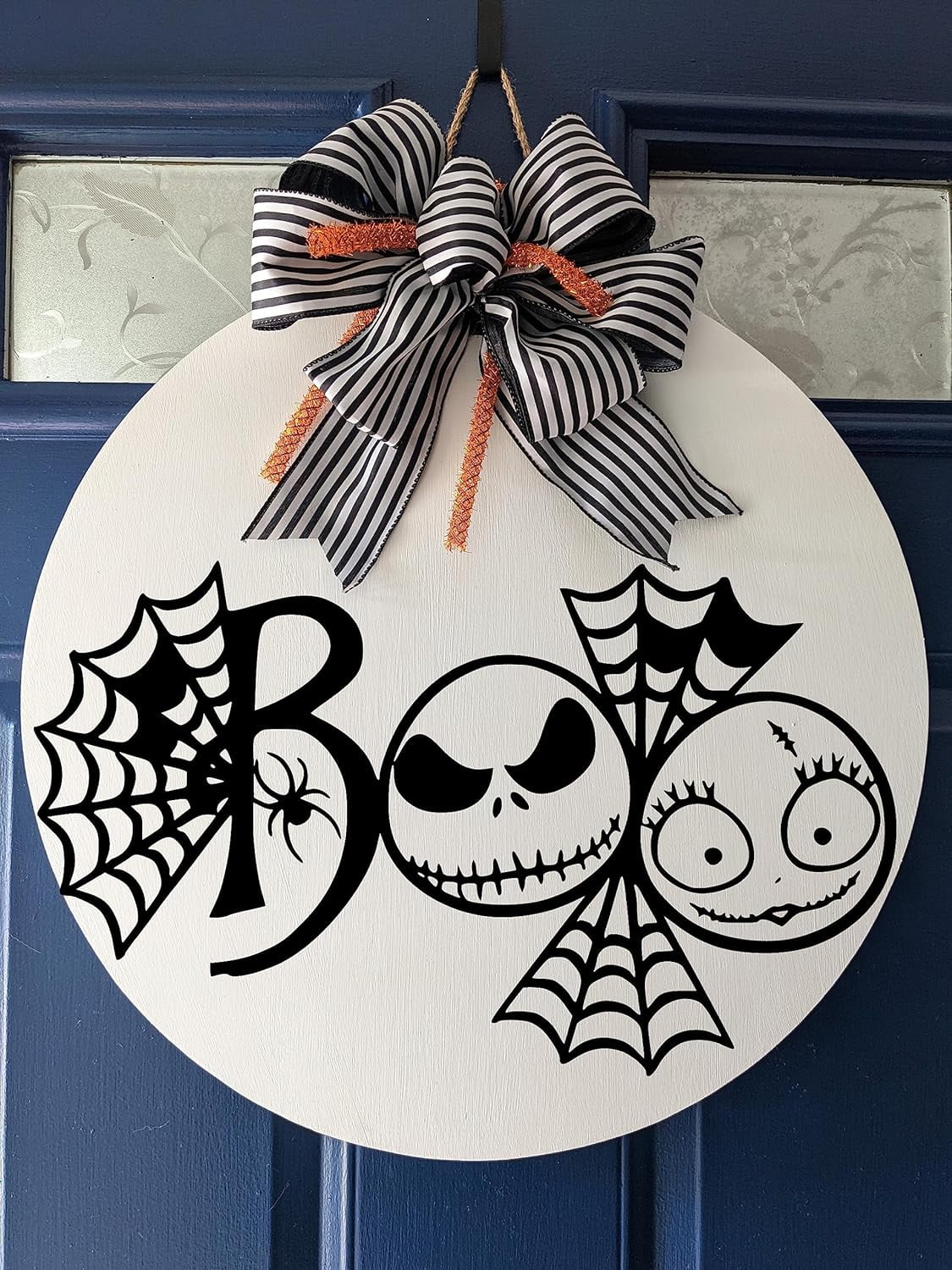 Skull, Boo, Door Hanger, Welcome Sign, Housewarming Gift, Halloween ...