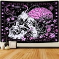 Skull Brain Tapestry Trippy Skeleton Eyes Tapestry Goth Snake Tapestry ...