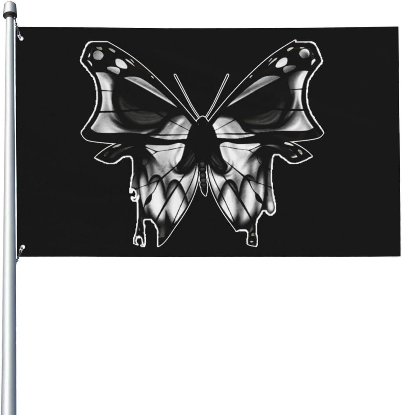 Skull Butterfly Flag Banner Flags Garden Flag Home House Flags Parade ...
