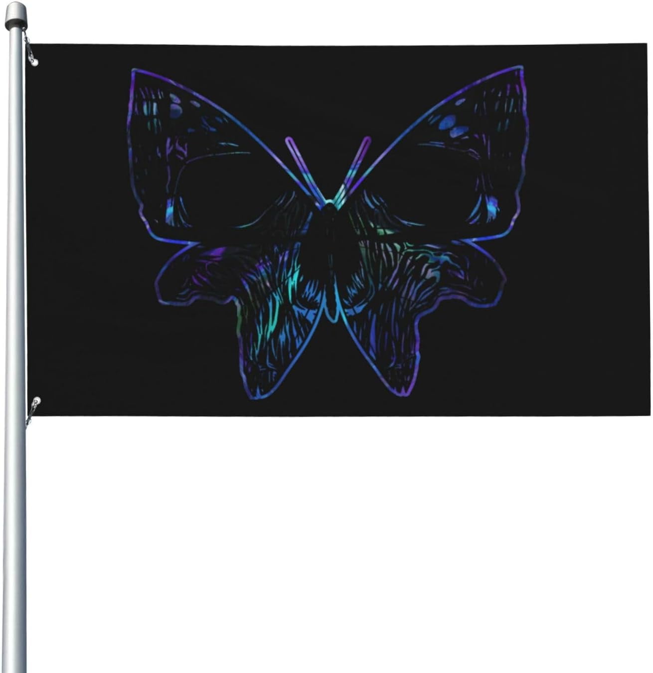 Skull Butterfly October Girl Flags Banner Flag Garden Flags Home House ...