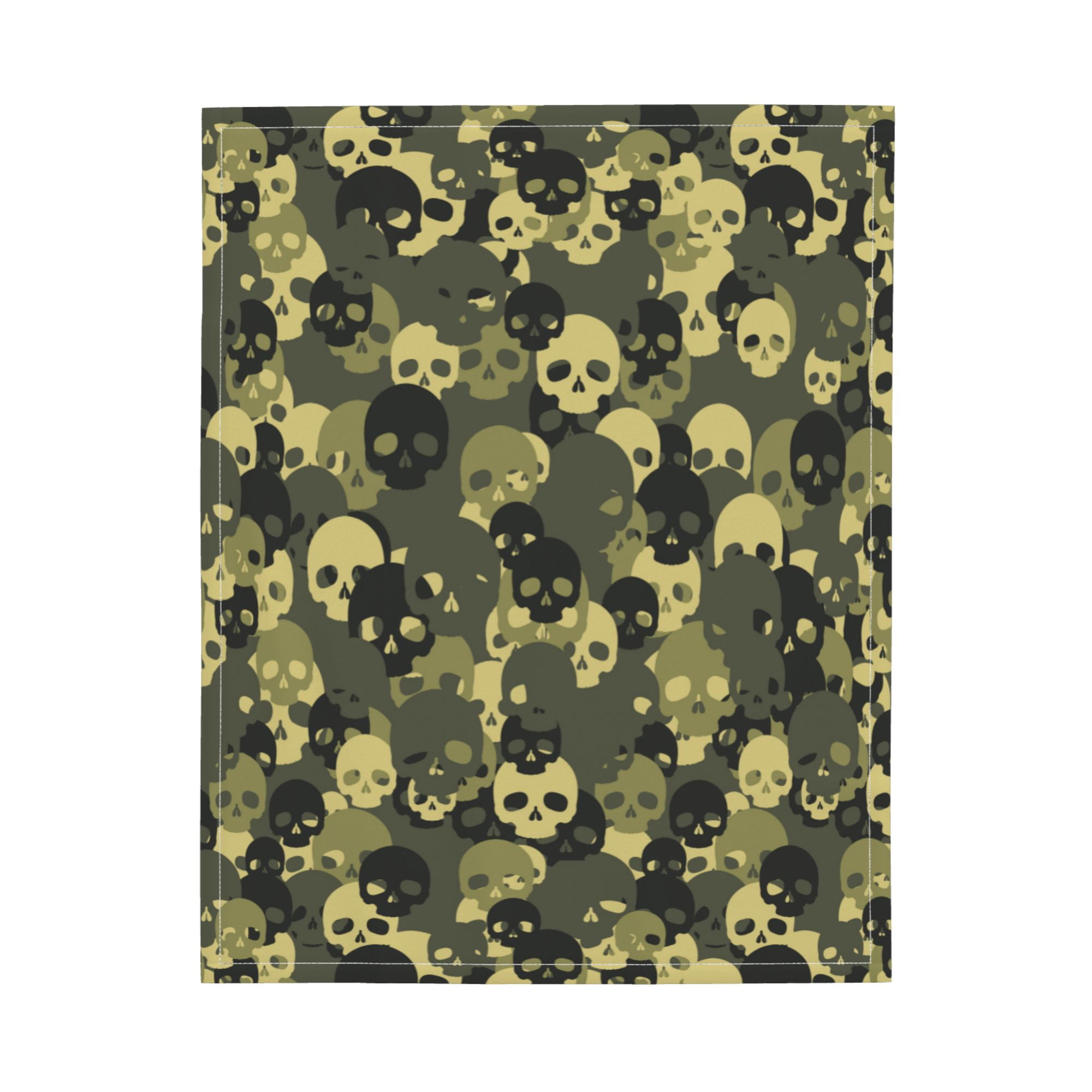 Skull Camo Pattern Blanket For Boys Girls Neutral 40x50 Inches Soft ...