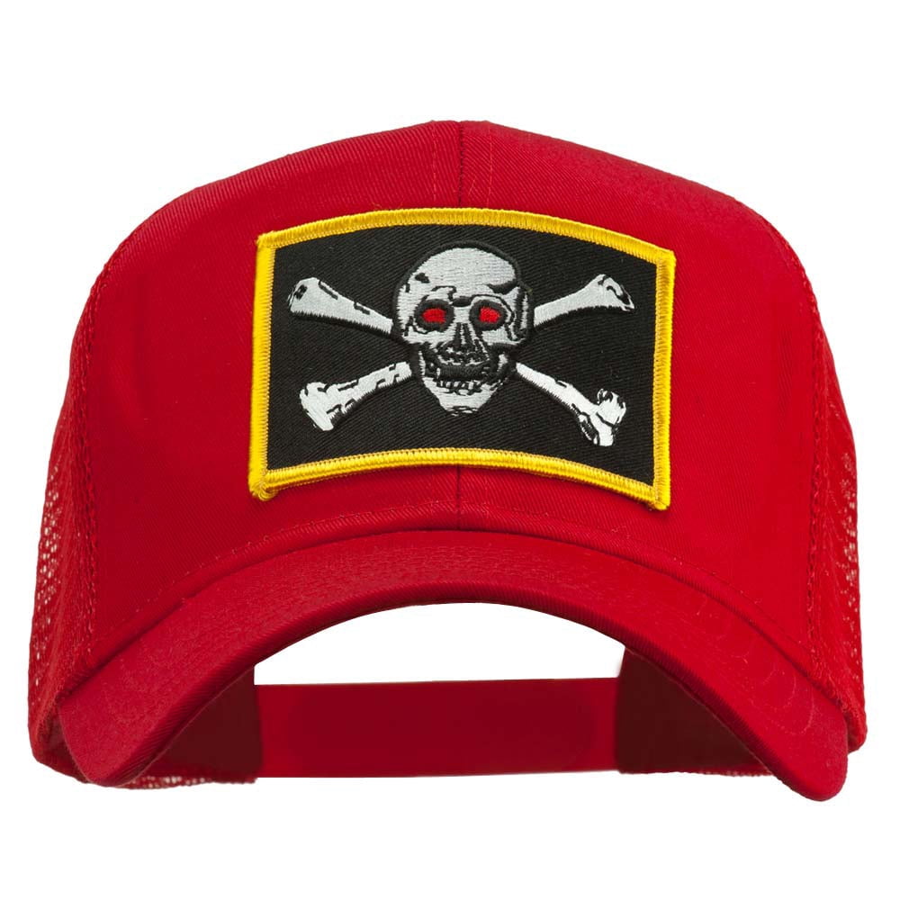 Skull Choppers Red Eyes Patched Cap - Red OSFM - Walmart.com
