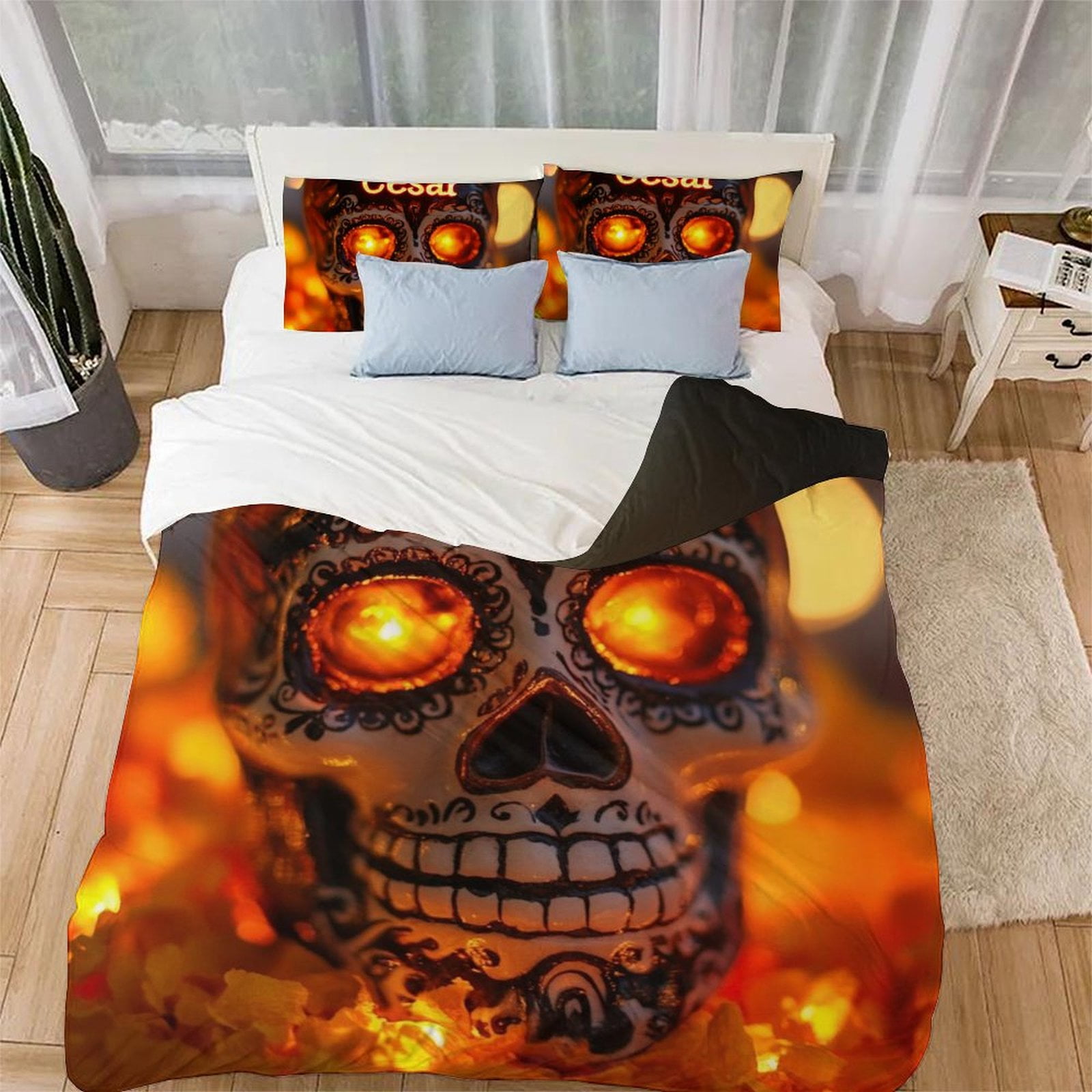 Skull Comforter Covers 3D Printed Duvet Cover Quilt Cover Bedding Set 3 ...