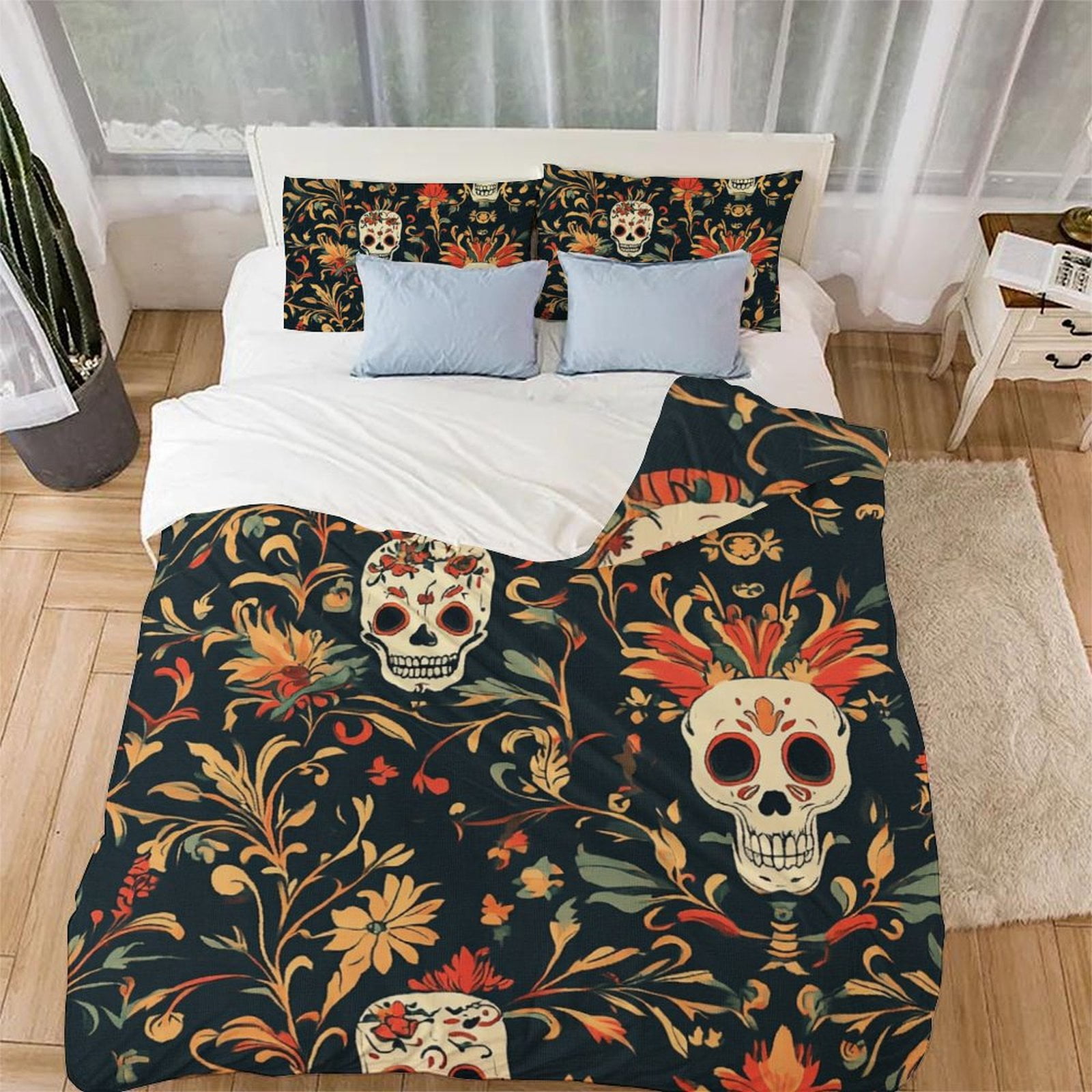 Skull Comforter Covers Bedding Set 3D Printed Duvet Cover Quilt Cover ...