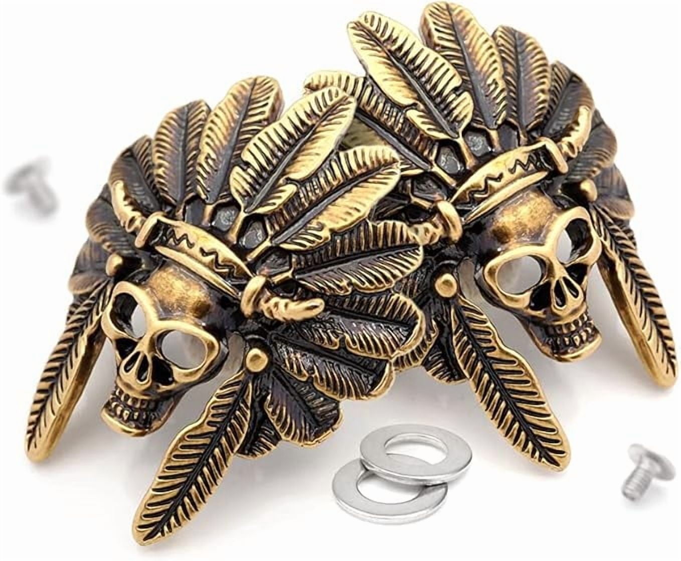 Skull Concho Screw Back Tribal Chief Head Conchos Leathercraft 2pcs 1-3 ...