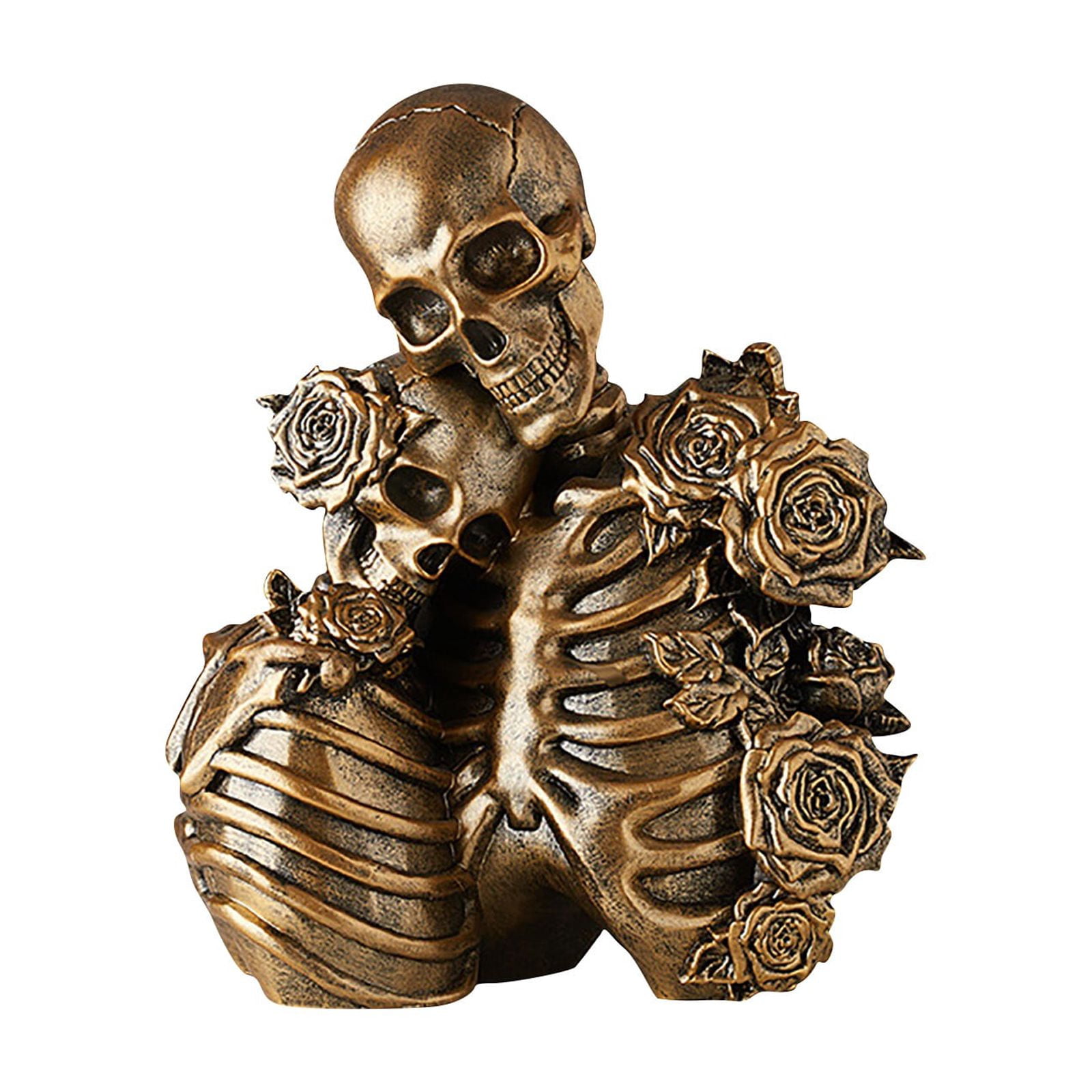 Skull Couple Statue Home Decor, Halloween Decoratons Couple Skeleton ...