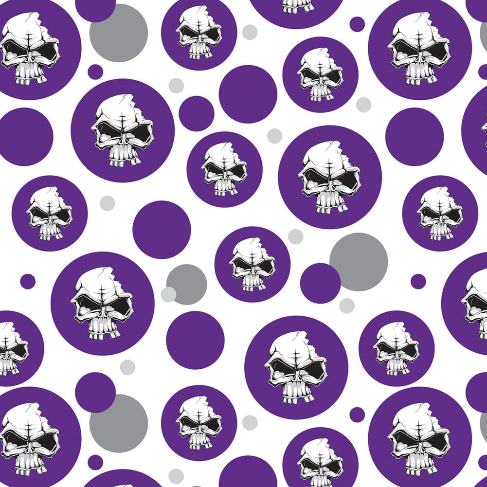 Skull Cracked Crushed Tough on Purple Premium Gift Wrap Wrapping Paper ...
