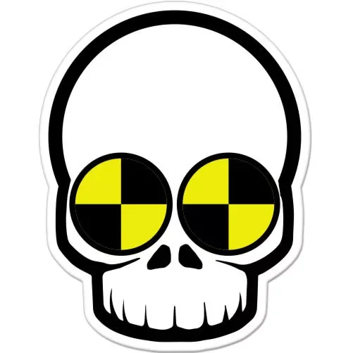 Skull Crash Test Dummy Styling Sticker Decal Phone Decal Water Bottle ...