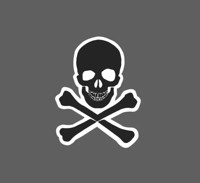 Skull Cross Bones Sticker Waterproof Sticker Phone Decal Water Bottle ...