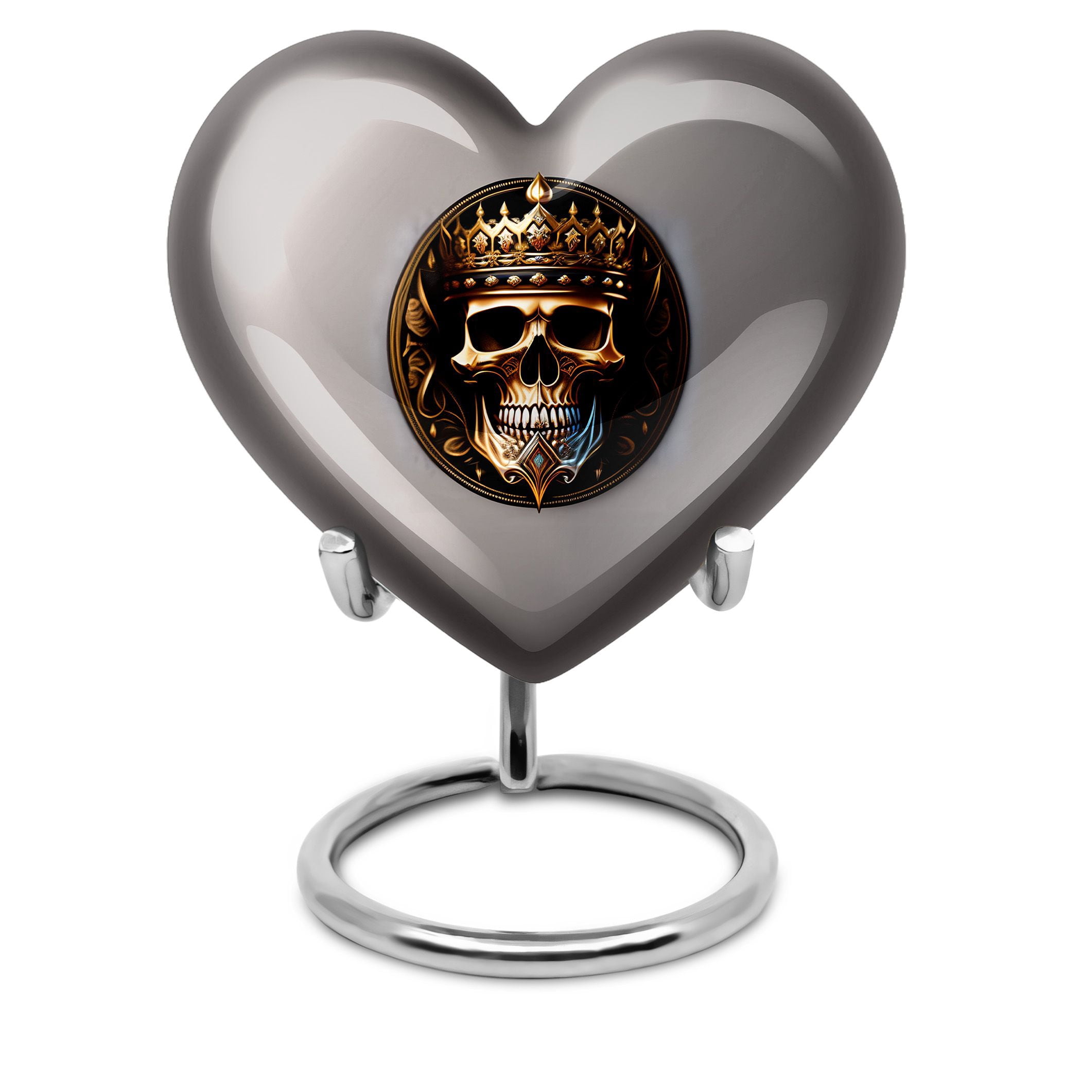 Skull With Crown It Urn - Small Decorative Urn - Urns For Human Ashes ...