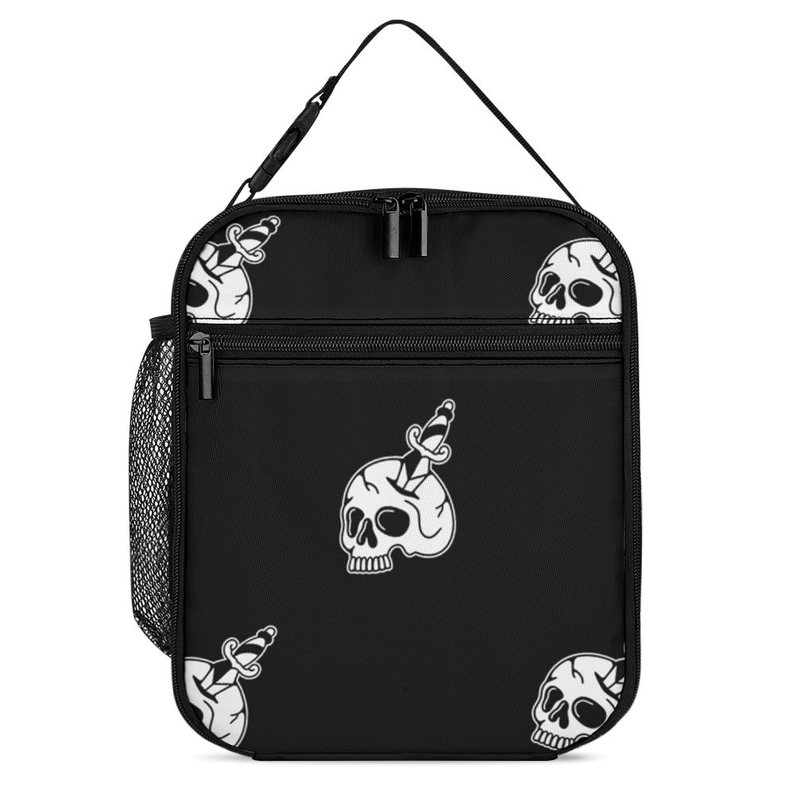 Skull Dagger Black Anatomy People Portable Lunch Bag Insulated Meal Bag ...