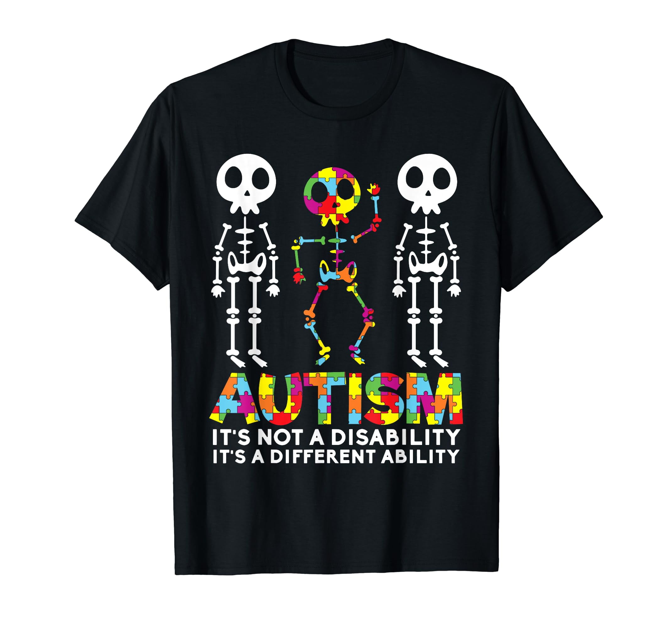 Skull Dance Autism Awareness Tee Mom Dad Kids Autism T-Shirt - Walmart.com