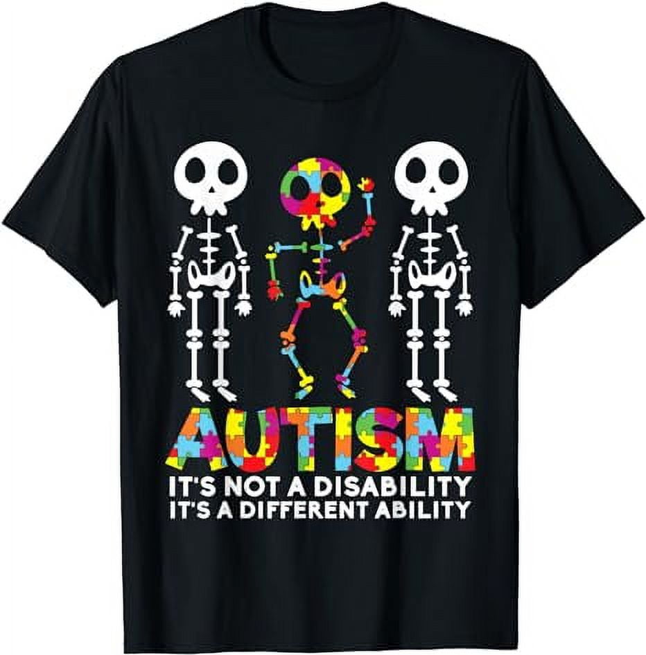 Skull Dance Autism Awareness Tee Mom Dad Kids Autism T-Shirt - Walmart.com