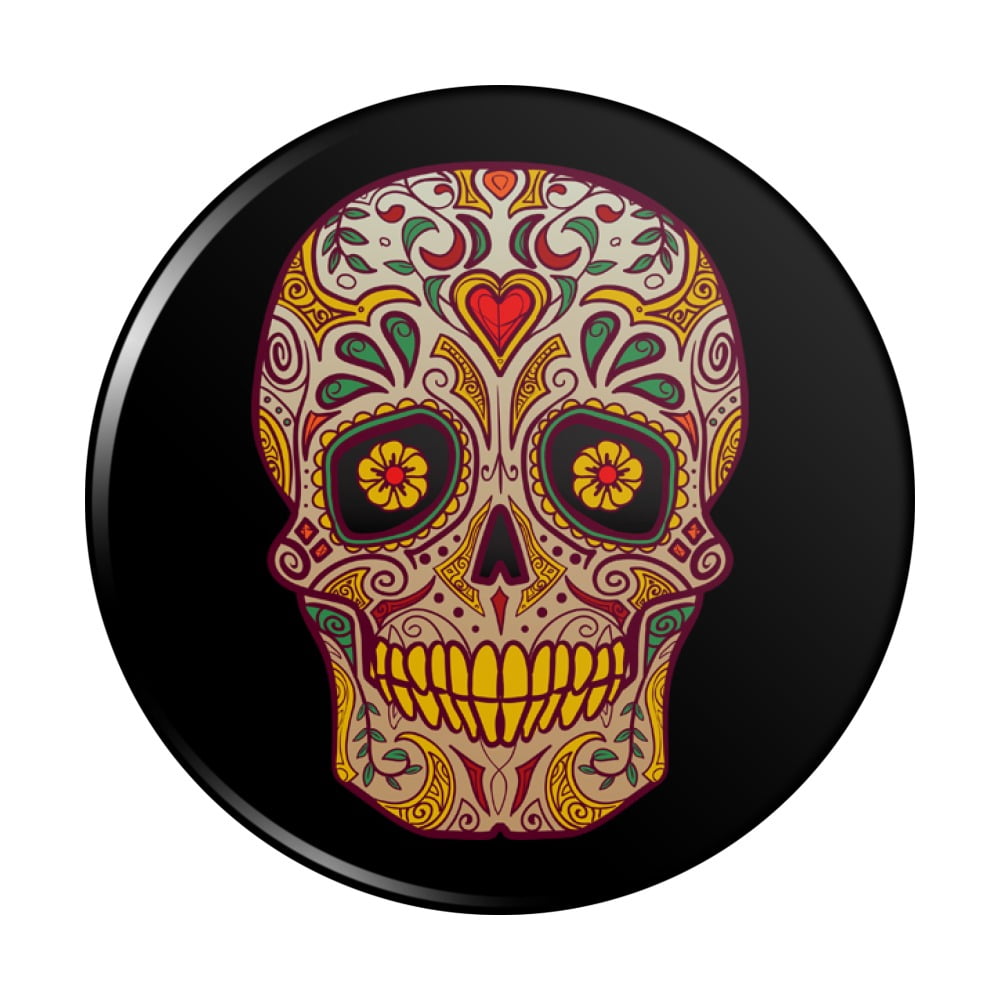 Skull Day of the Dead Southwestern Kitchen Refrigerator Locker Button ...
