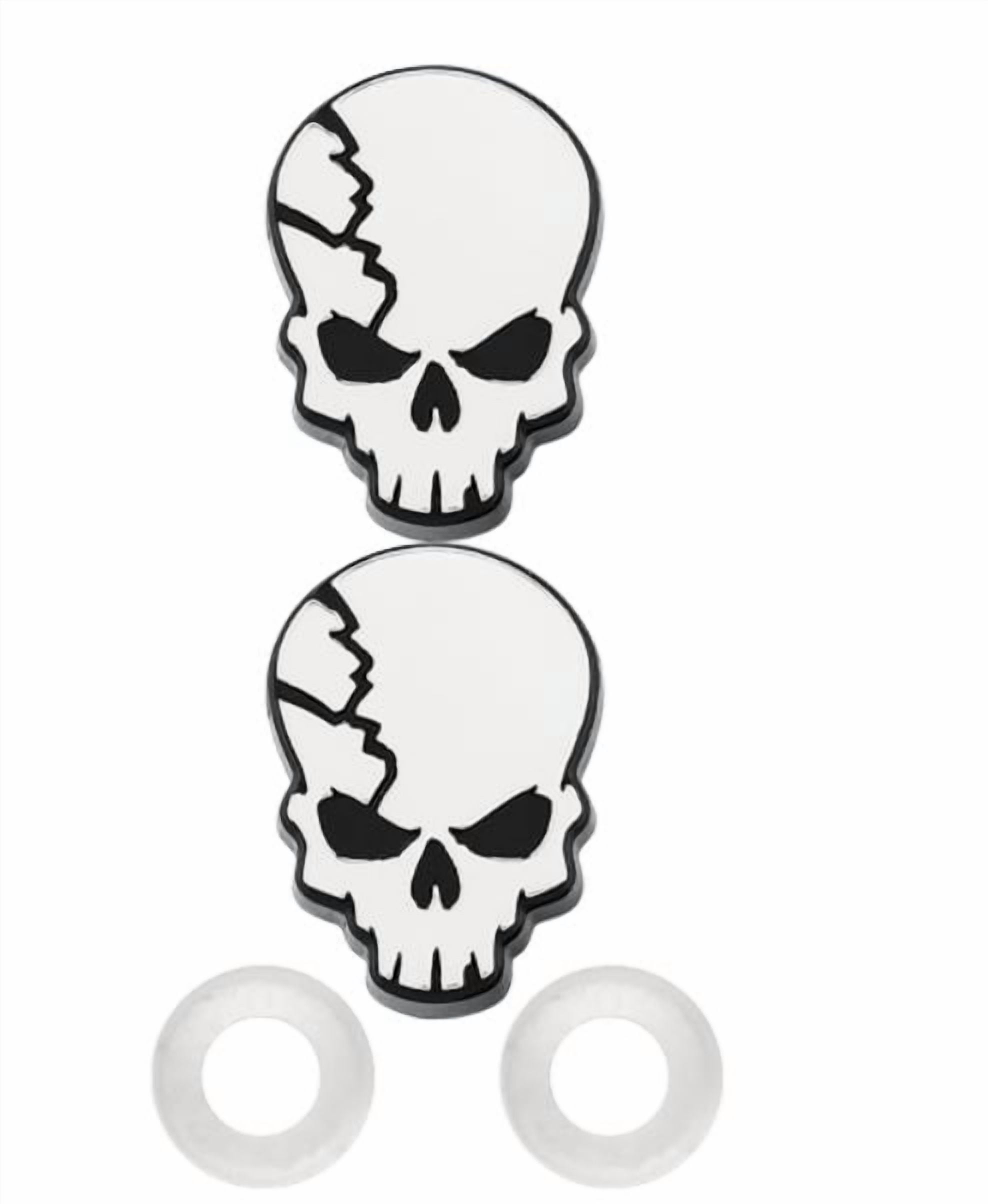 Skull Design Chrome Plastic Fastener Caps - Walmart.com