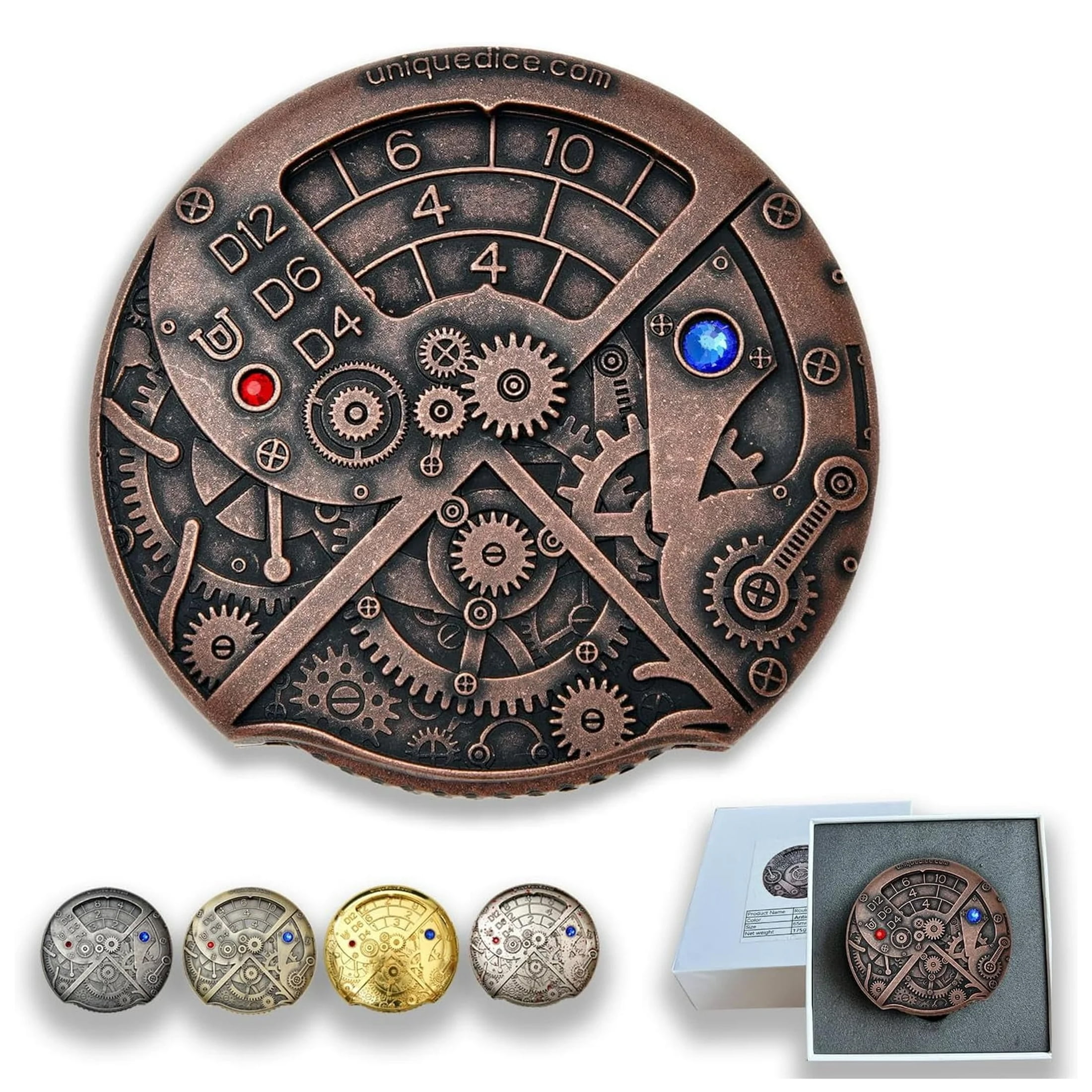 UD Unique Dice Skull Bone Metal Polyhedral Dice Set for DND D&D RPG ...