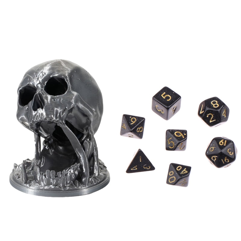Skull Dice Tower 3D Printed DND Dice Rolling Tower Random 7PCS D20 Dice ...