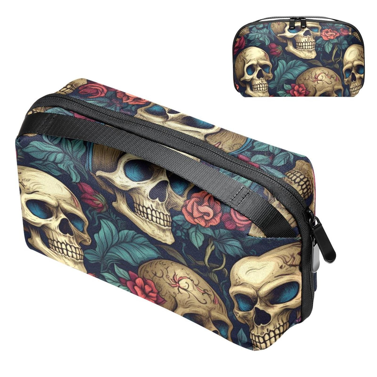 Skull Digital Bag Organizer Travel Case with Oxford Fabric Waterproof ...