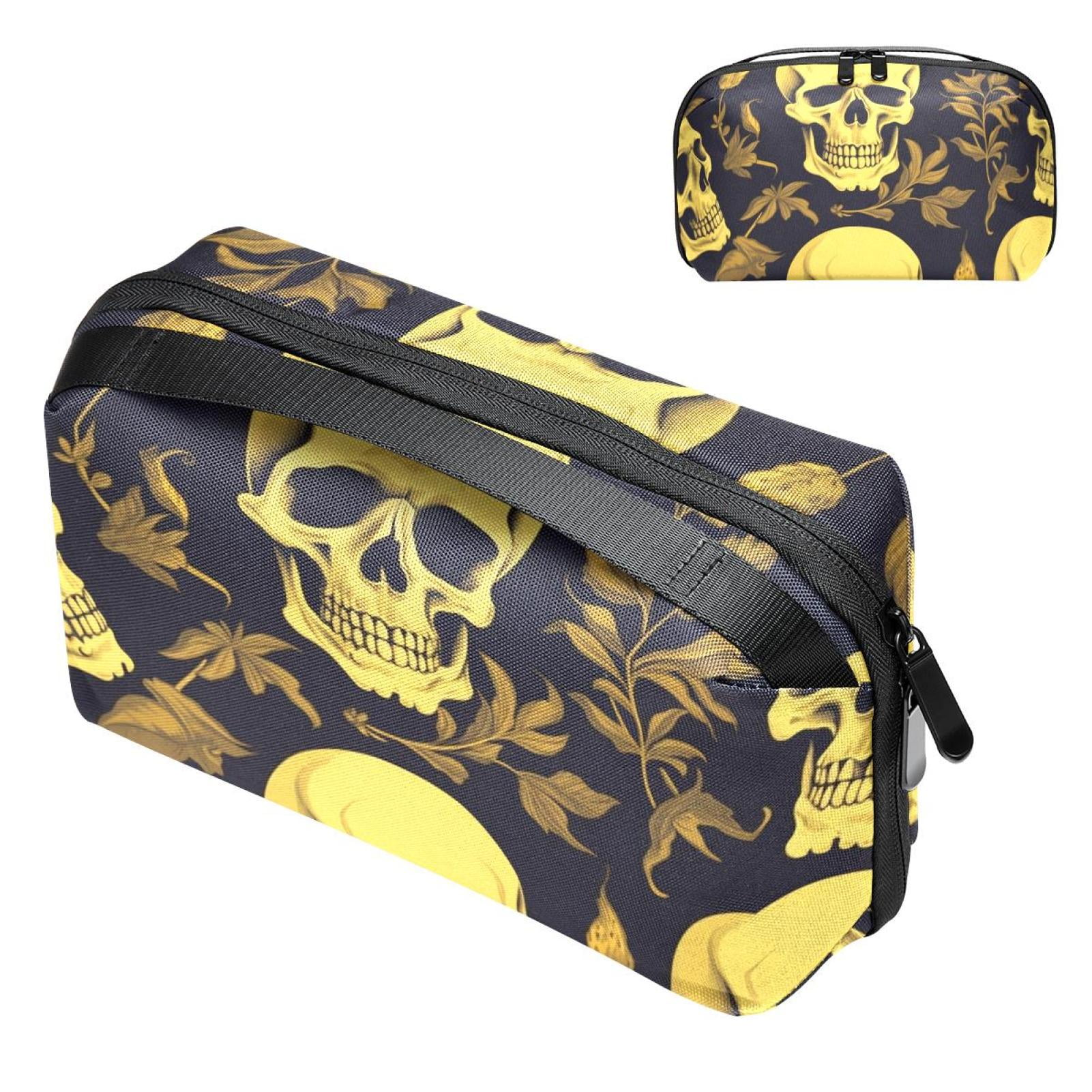 Skull Electronic Organizer Travel Case, Oxford Fabric Waterproof PC ...
