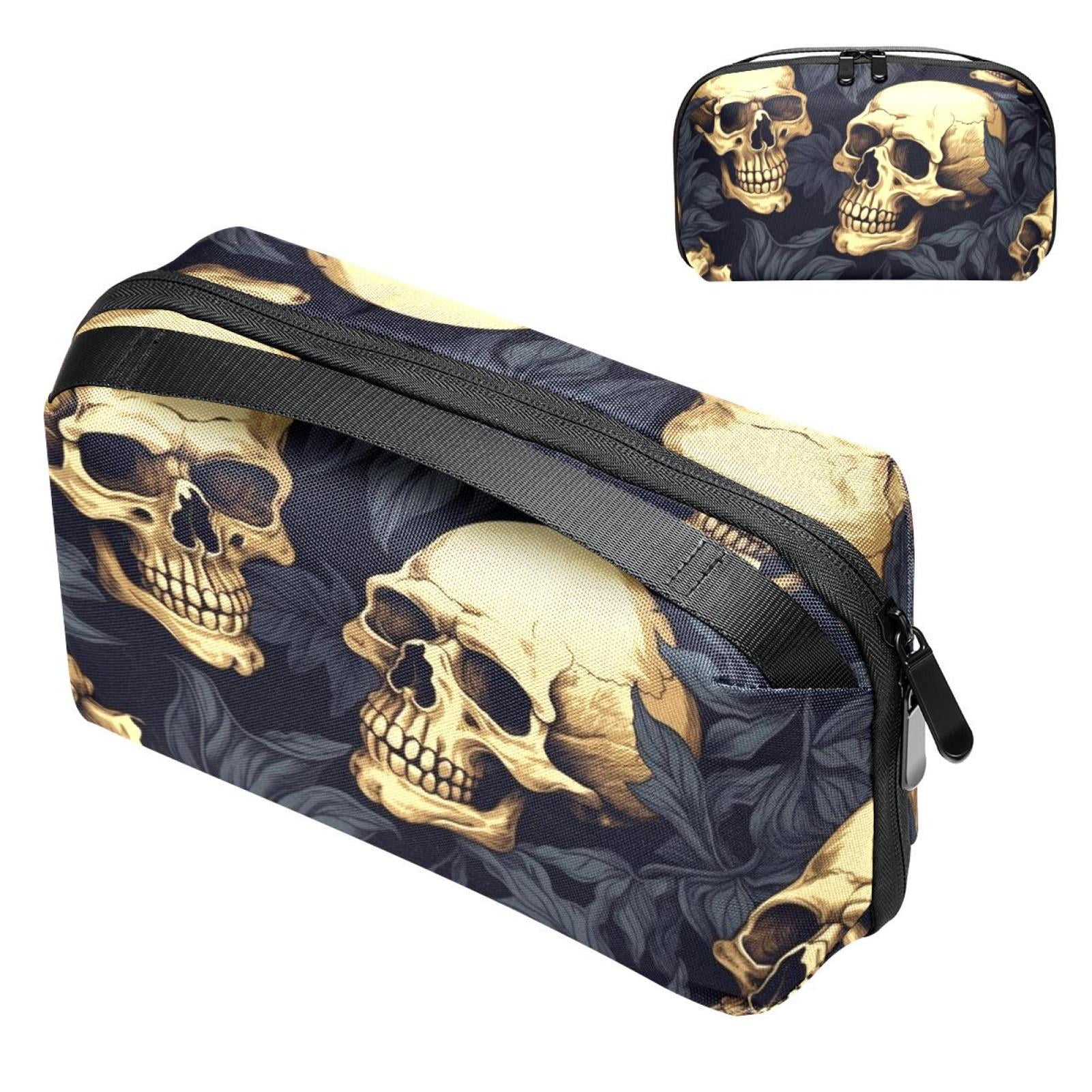 Skull Electronic Organizer Travel Case, Oxford Fabric Waterproof PC ...