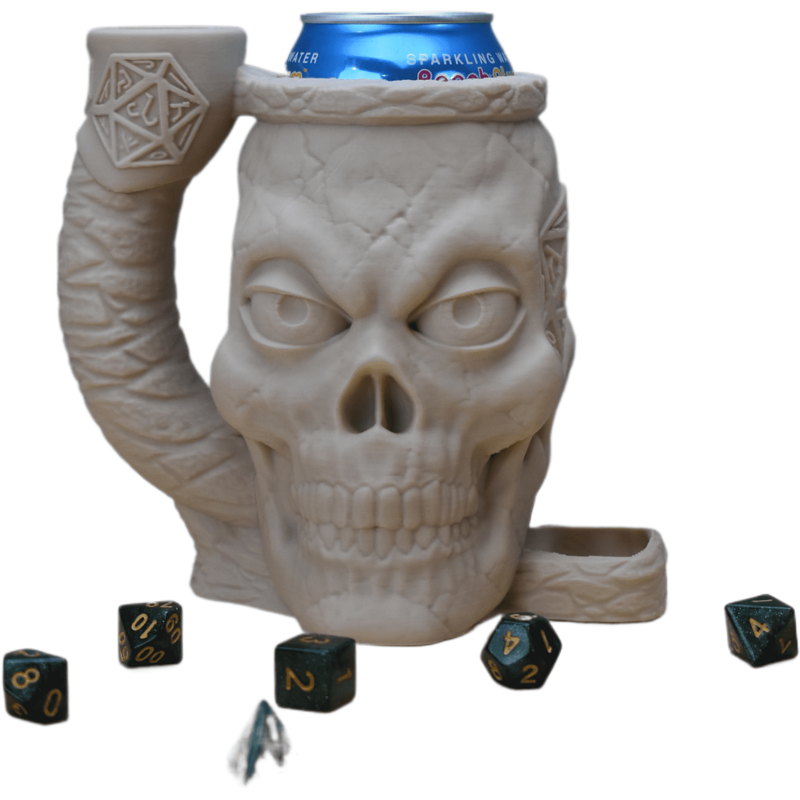 Skull Face Dice Tower with Can Cozy & Storage - DND Dice Tower ...