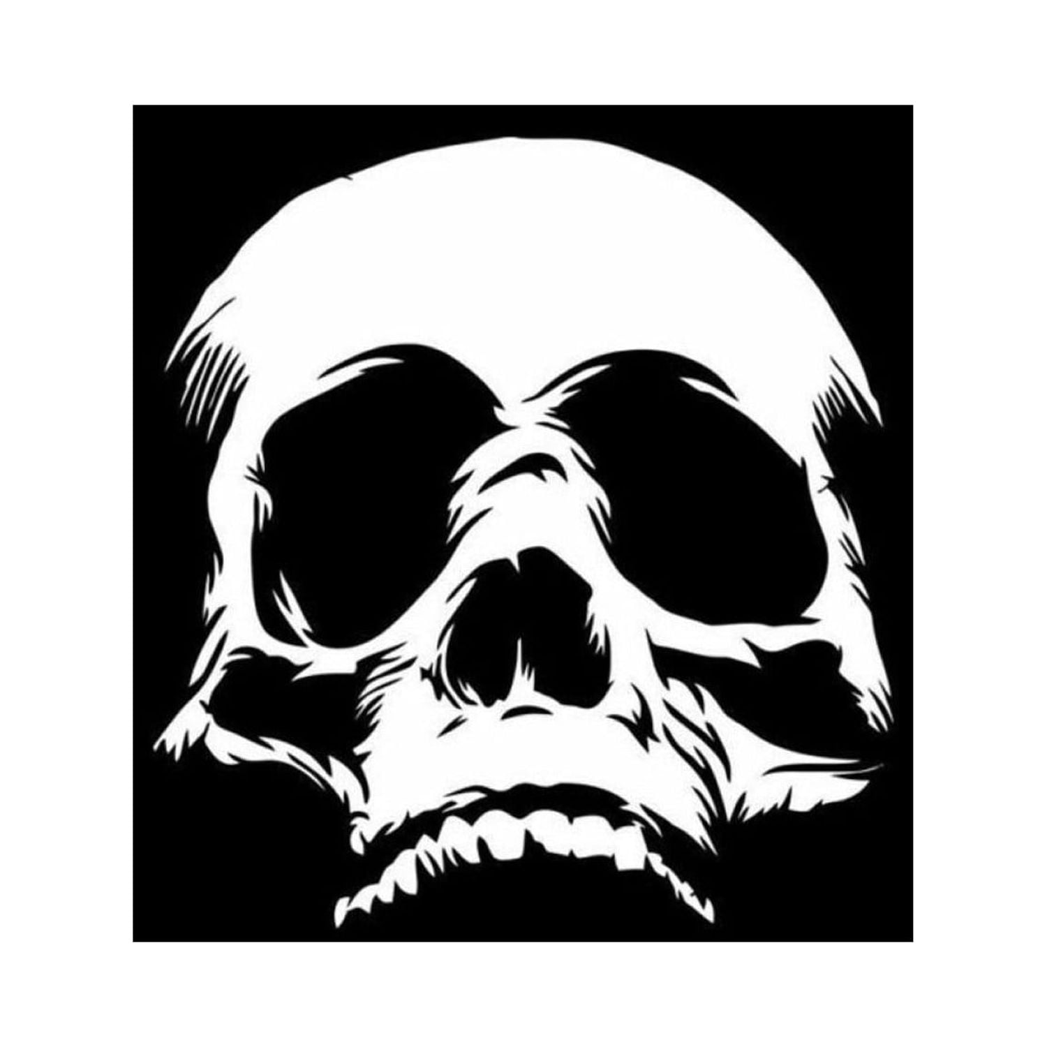 Skull Face Funny Terrible Evil Car Auto Sticker Vinyl Decals Easy ...
