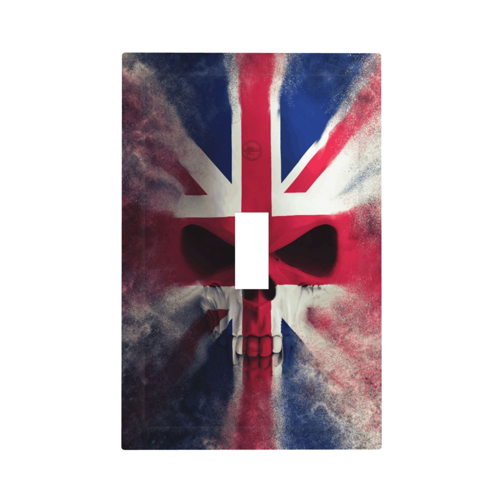 Skull Face Union Jack Uk Flag Single Toggle Wall Plate 1 Gang ...