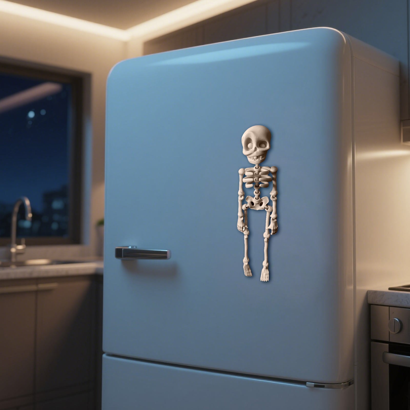 Skull Fridge Magnets with Movable Joints Poseable Skeleton Fridge ...