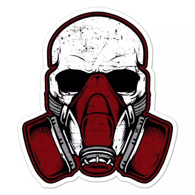 Skull Gas Mask Sticker Indoor Outdoor Phone Decal Water Bottle Stickers ...