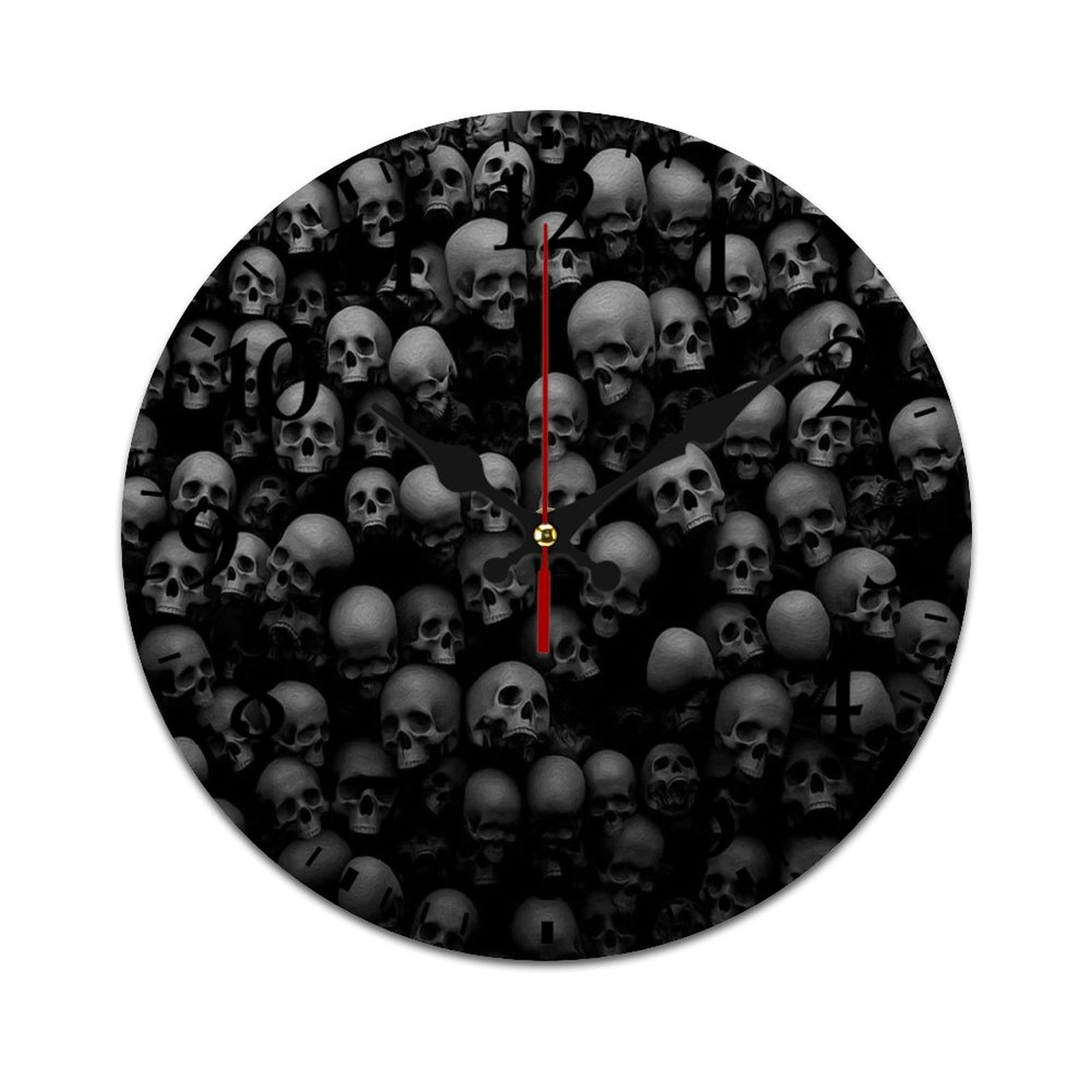Skull Goth Skull Art Wall Clock Modern Design Clocks Wall Hanging Home ...