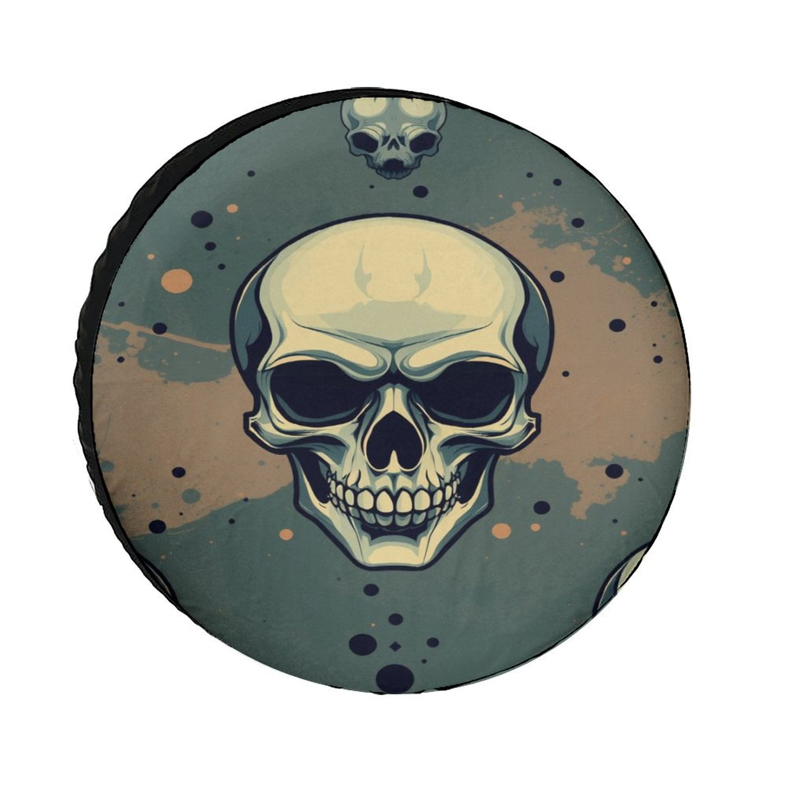 Skull Grunge Pattern Background Design Spare Tire Cover Weatherproof ...