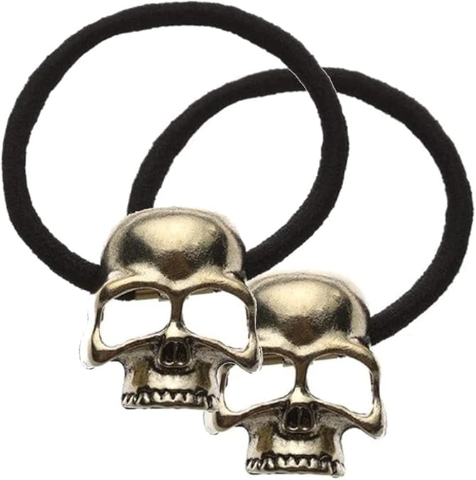 Skull Hair Ties Clip Celtic Metal Punk Heavy Thrash Costume Cosplay ...