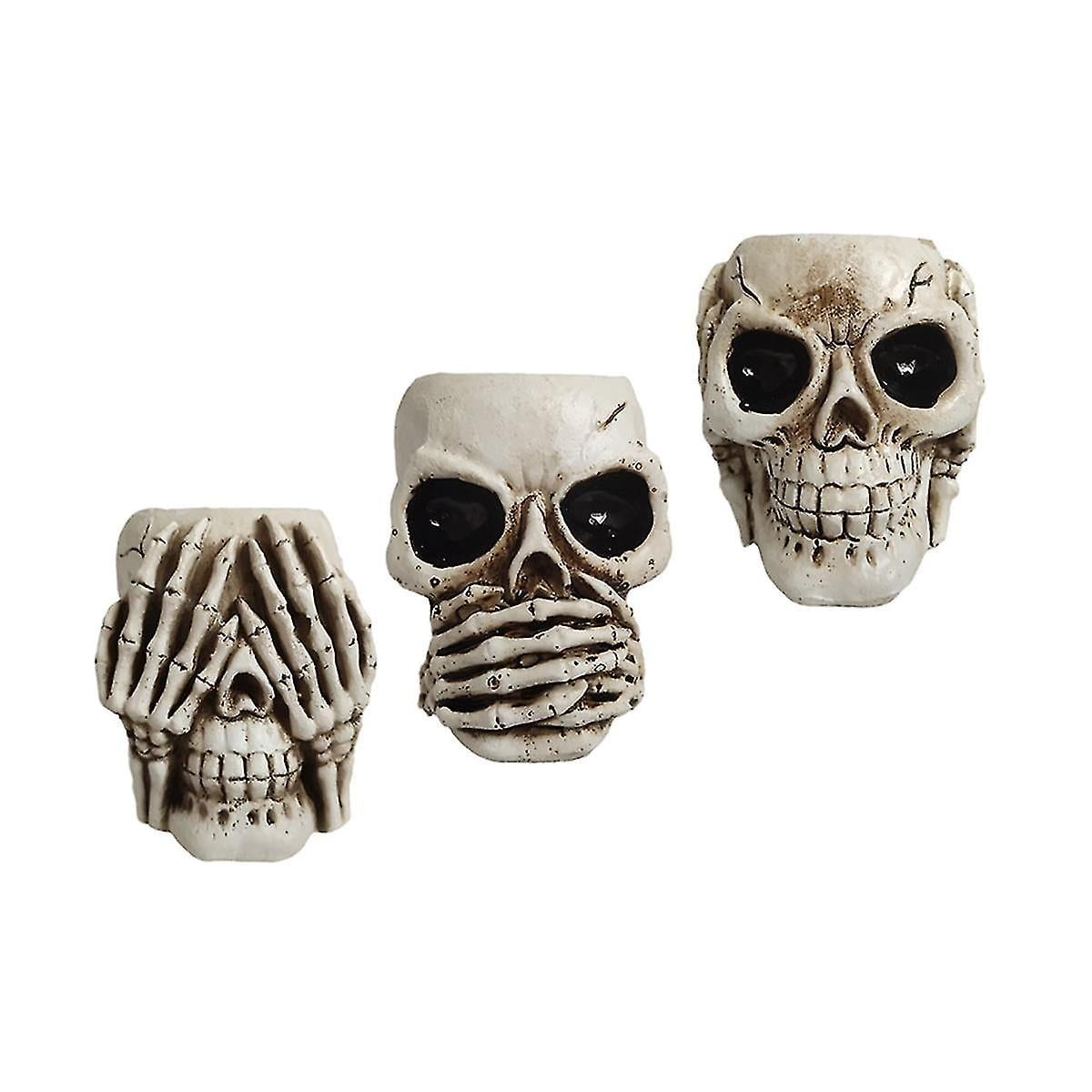 Skull Head Flower Pots Gothic Skeleton Planter Container Office Planter ...