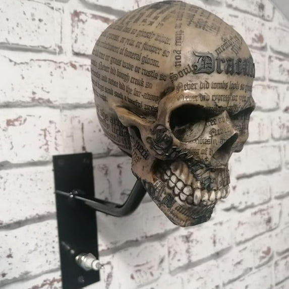 Skull Holder for Motorcycle Helmet and Jacket, 3D Wall Mount Helmet ...