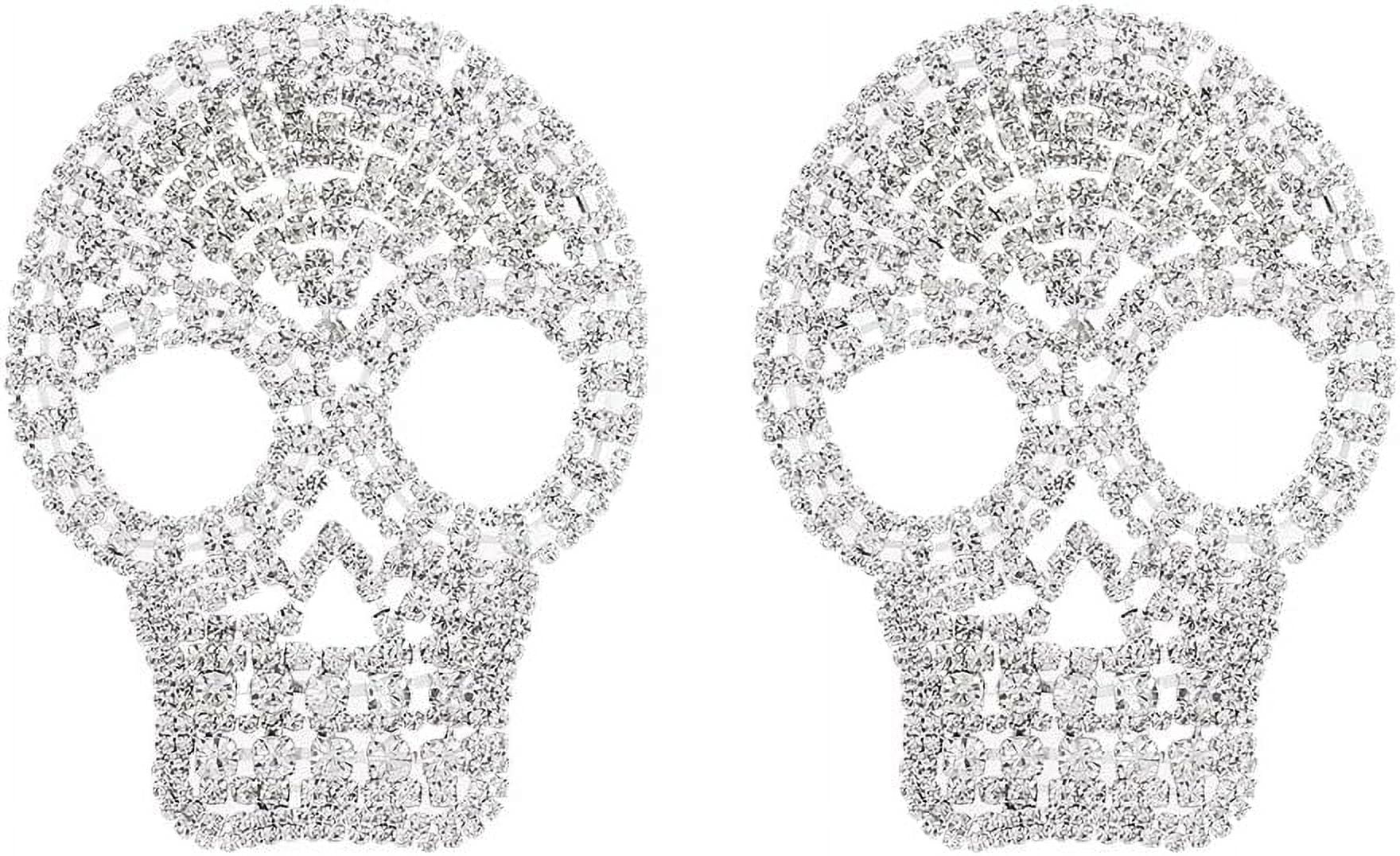 Skull Hotfix Rhinestone (Hot Melt Adhesive On The Back) Iron on Patches ...