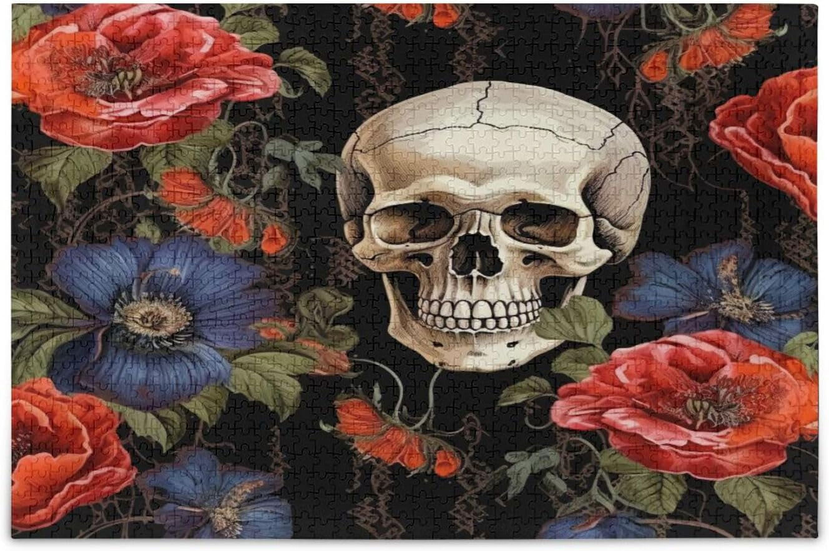 Skull Jigsaw Puzzles for Adults 1000 Pieces, Decompression ...