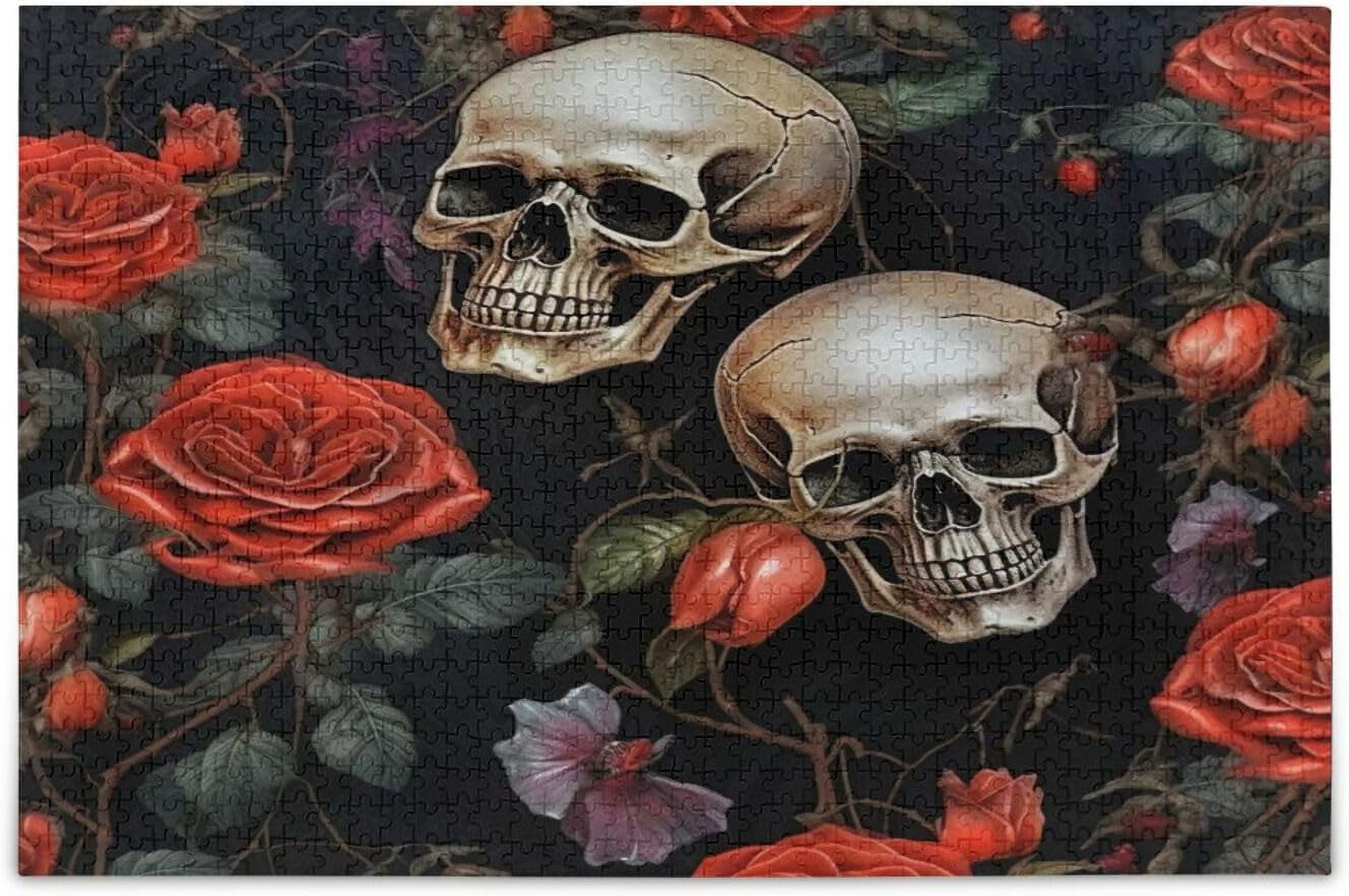 Skull Jigsaw Puzzles for Adults 1000 Pieces, Decompression ...