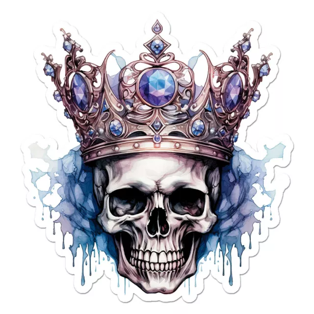 Skull King Crown Queen Sticker Phone Decal Water Bottle Stickers Car ...